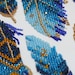Bead Embroidery Kit: Indigo Feathers, Native Boho Needlework - Etsy