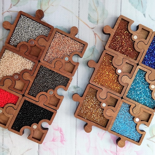 Seed Bead Storage Box Jewelry Making Sectioned Sorting Tray | Etsy