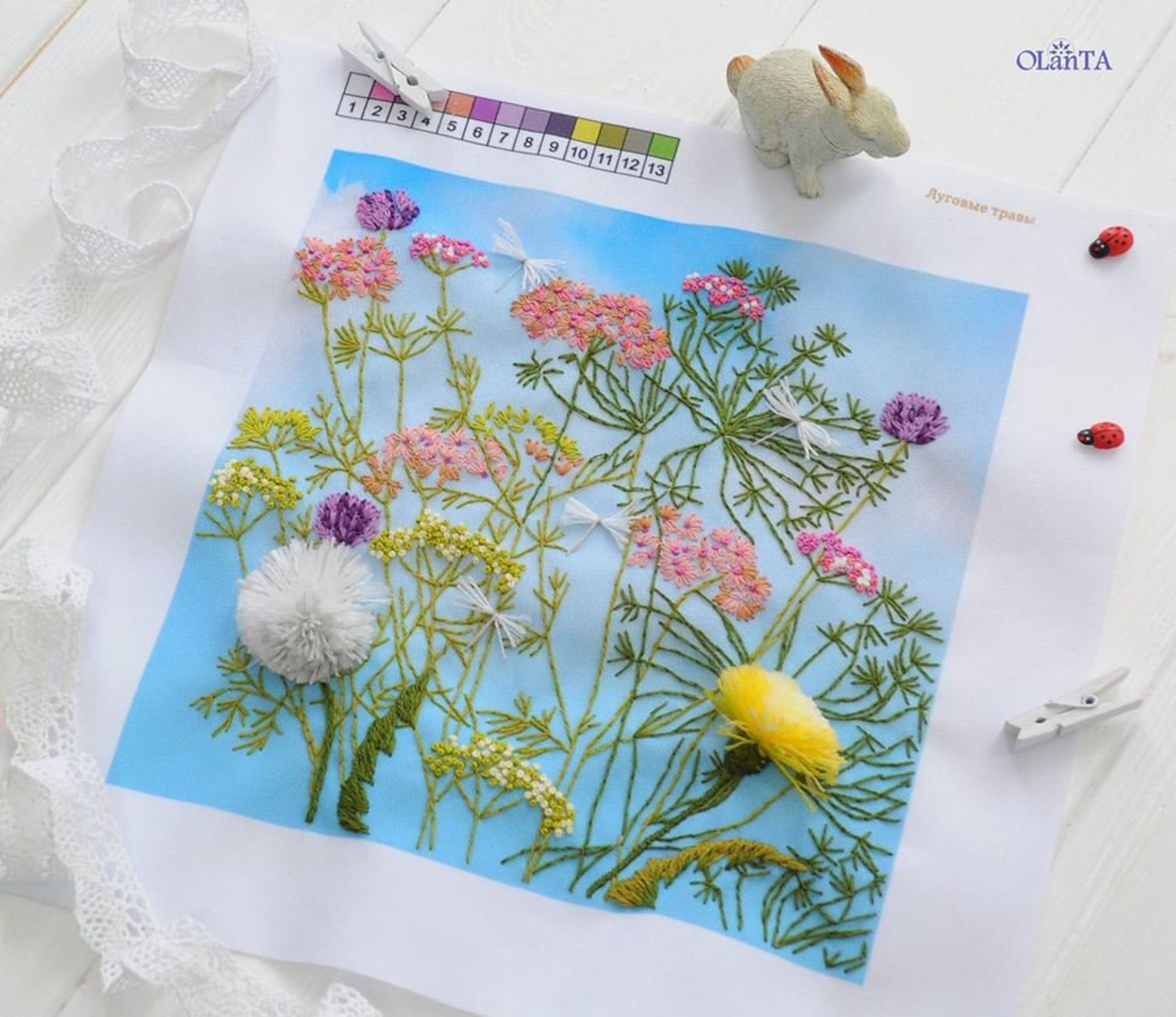 Cross Stitch Kit Meadow Grass Cross Stitch Patterns Flower | Etsy