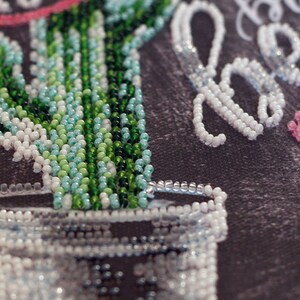 Bead Embroidery Kit Life is Beautiful Cactus Embroidery Kit, Needlework ...