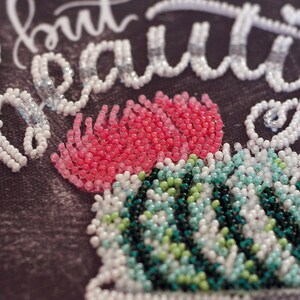 Bead Embroidery Kit Life is Beautiful Cactus Embroidery Kit, Needlework ...