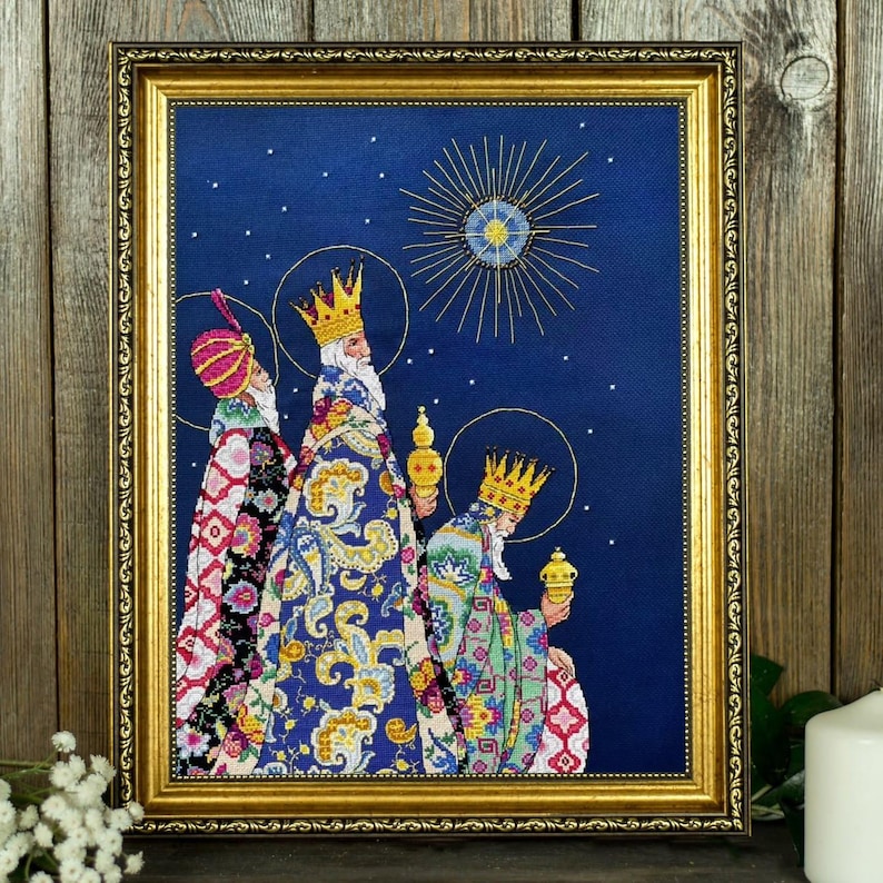Nativity Scene Cross Stitch Kit: Christmas Needlework, Three Wise Men Needlepoint - Etsy Australia