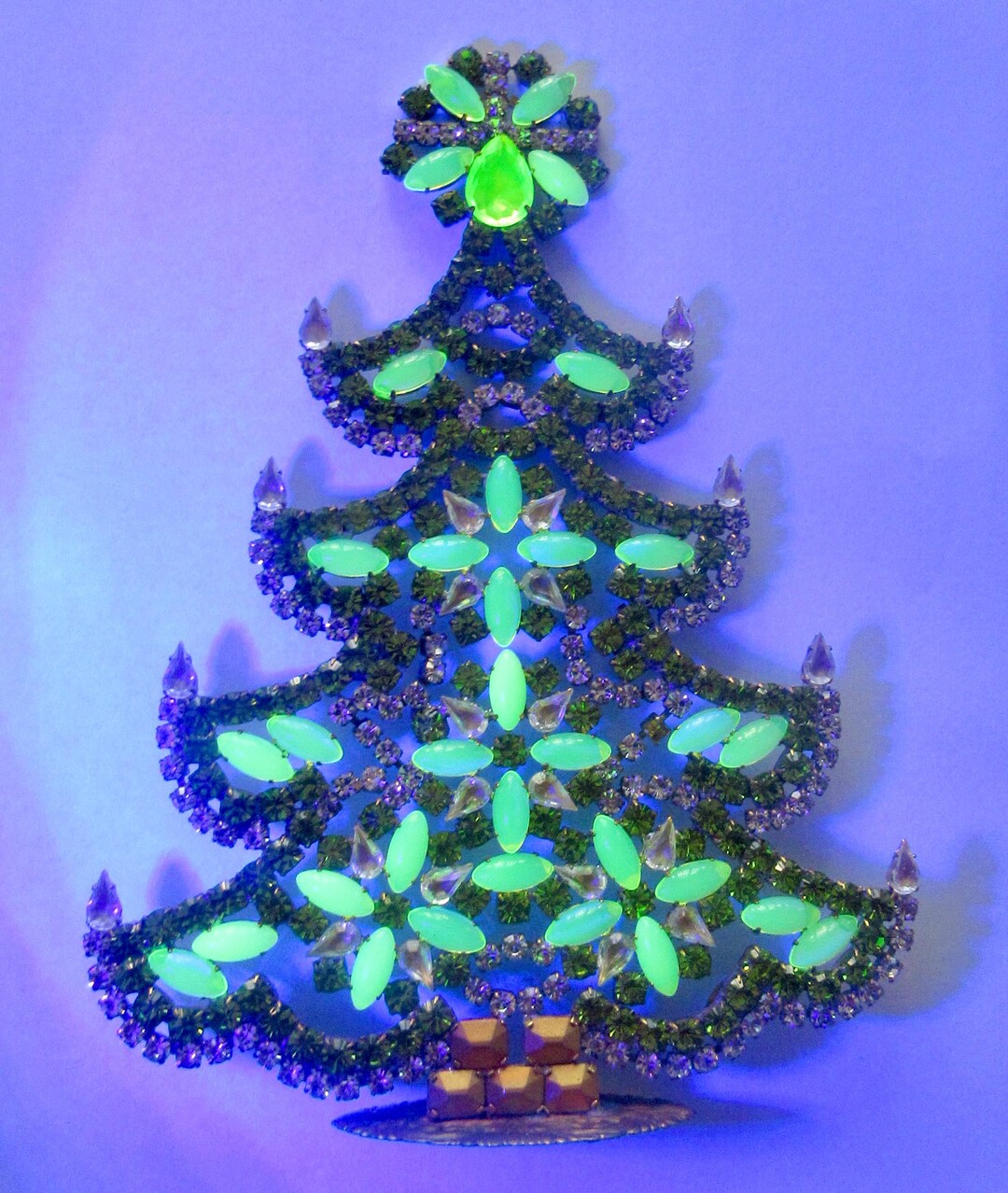 Beautiful Czech Vaseline Uranium Tree It Glows in the Dark With a Blue ...