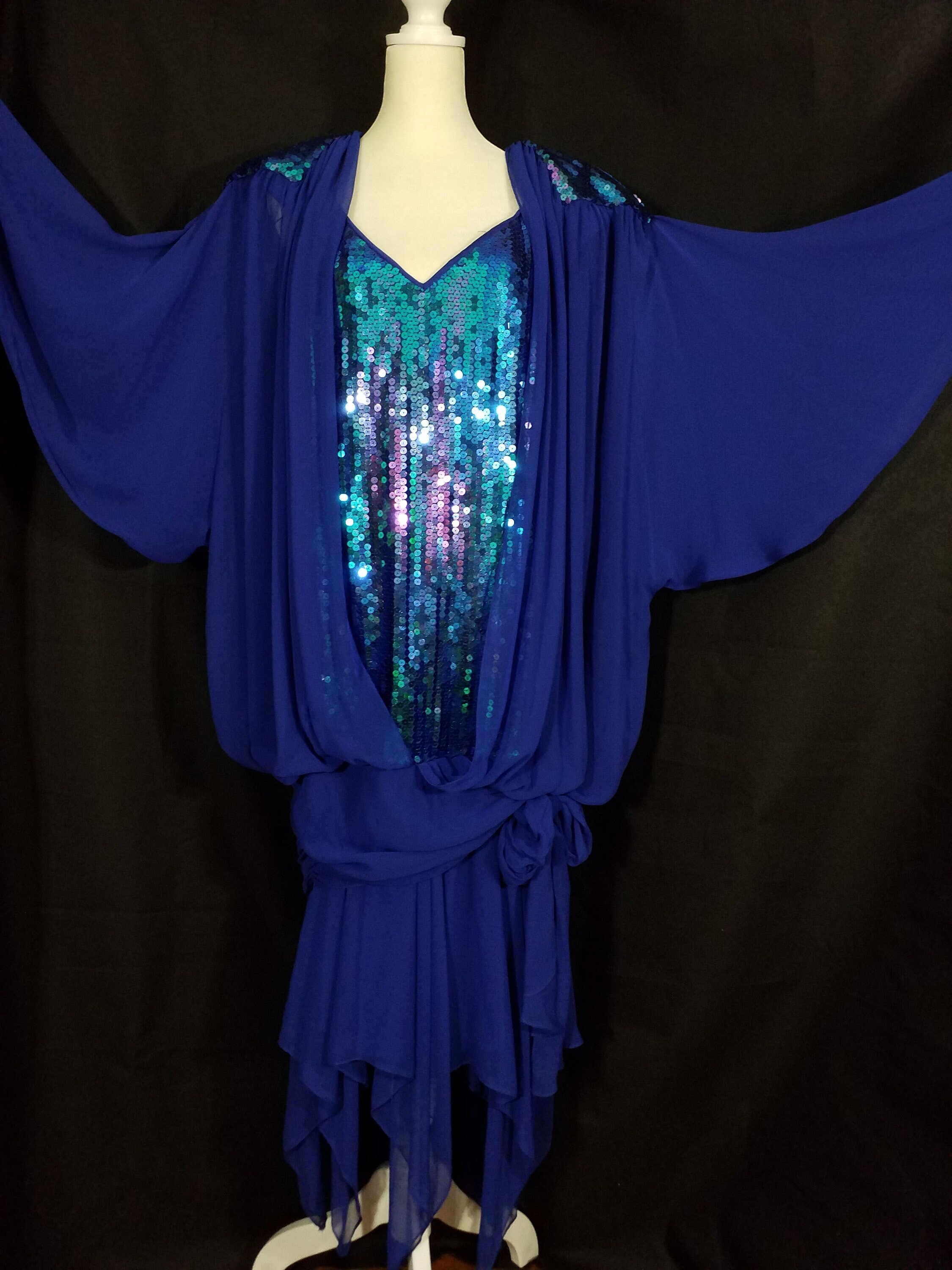 Vintage Casadei 1982 ELETRA Disco Drop Waist Asymmetrical Layers ...