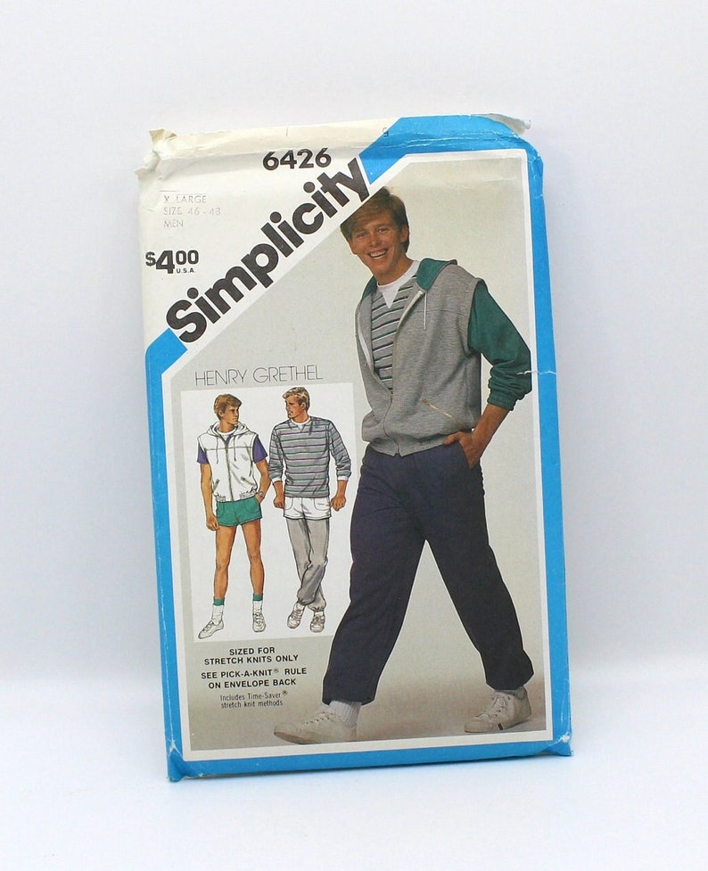 Simplicity Vintage Sewing Pattern, Simplicity Men's 6426 Patterns, Men ...