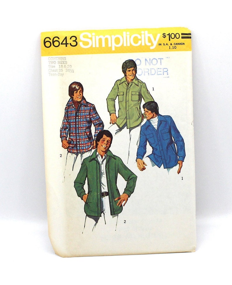 Simplicity Vintage Sewing Pattern, Simplicity Boys 6643 Patterns, Boys ...