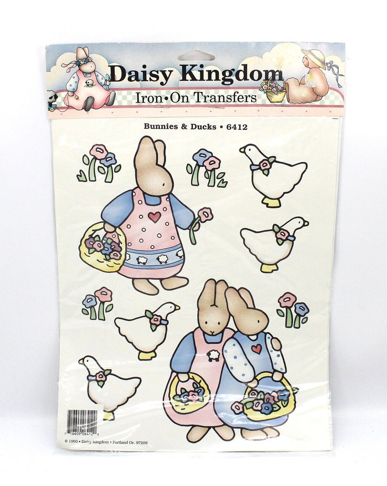 Daisy Kingdom Iron on Transfers, Iron on Transfer Bunnies and Ducks ...