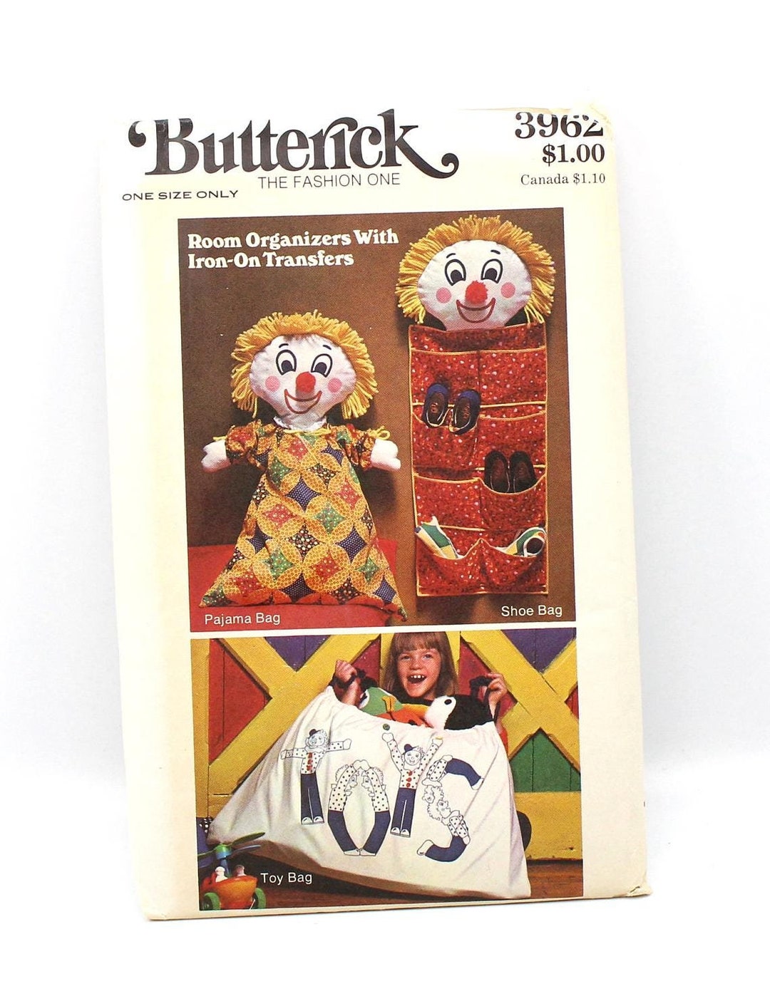 Butterick Vintage Sewing Pattern, 3962 Butterick Kids Craft Pattern ...