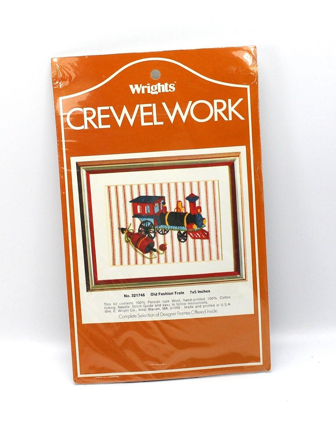 Wright's Train Stitch Sampler Kit, Needle Craft Kits, Crewel Work Train ...