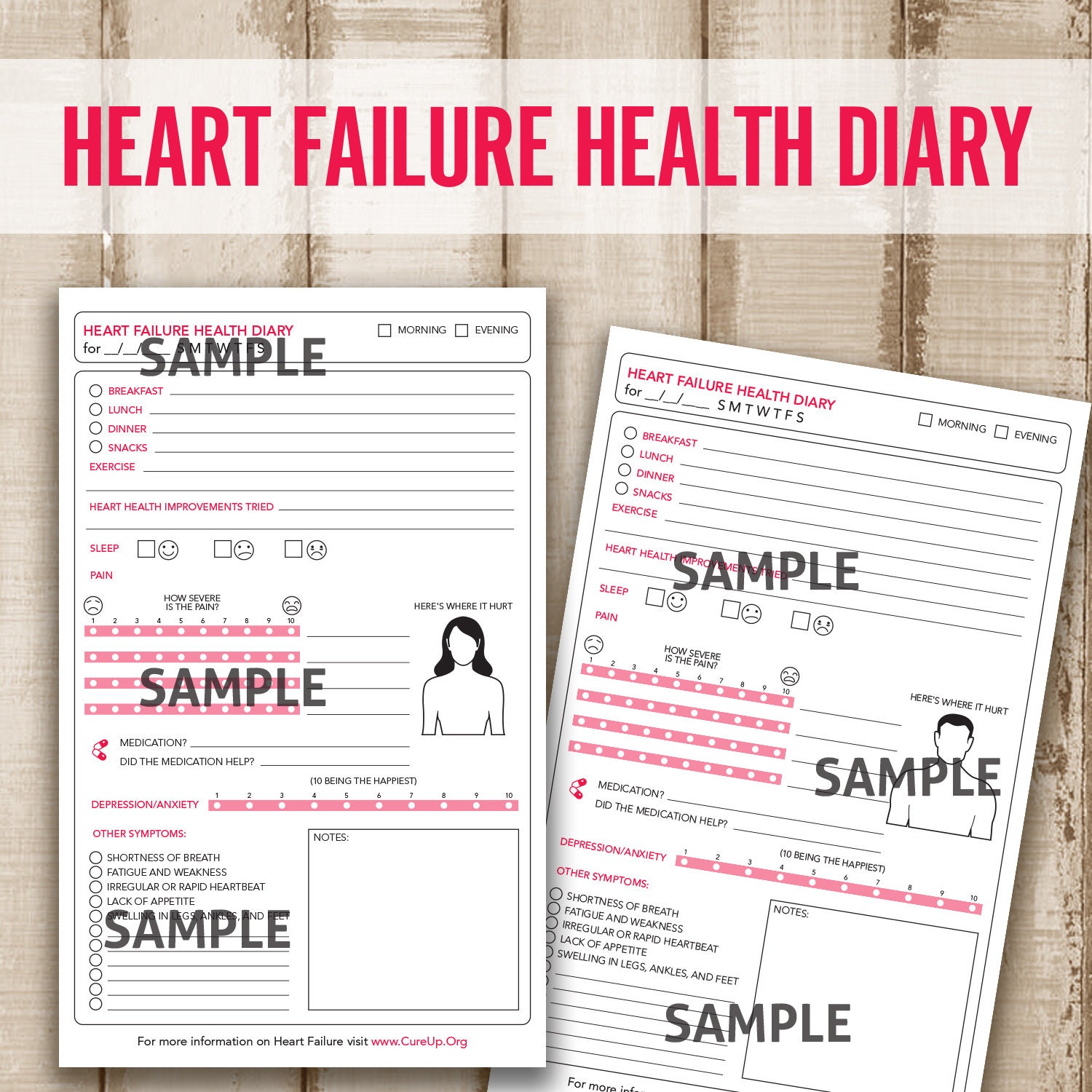 Heart Failure Health Diary - Etsy