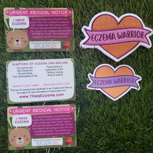 Child Eczema Card, Child Eczema Emergency Card, Child Eczema Medical ...