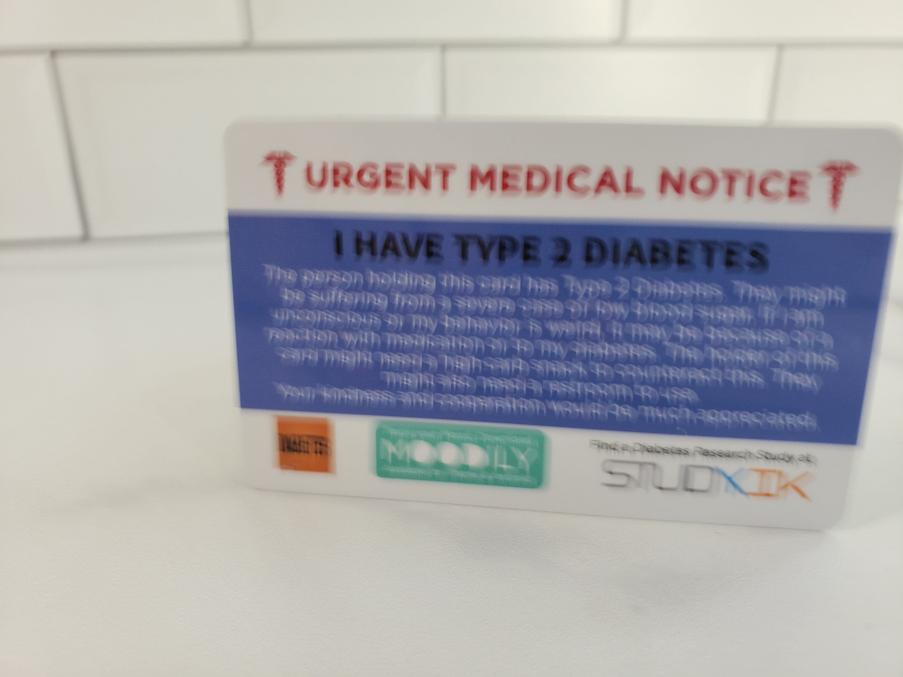 Type 2 Diabetes Card Type 2 Diabetes Emergency Card Type 2 | Etsy