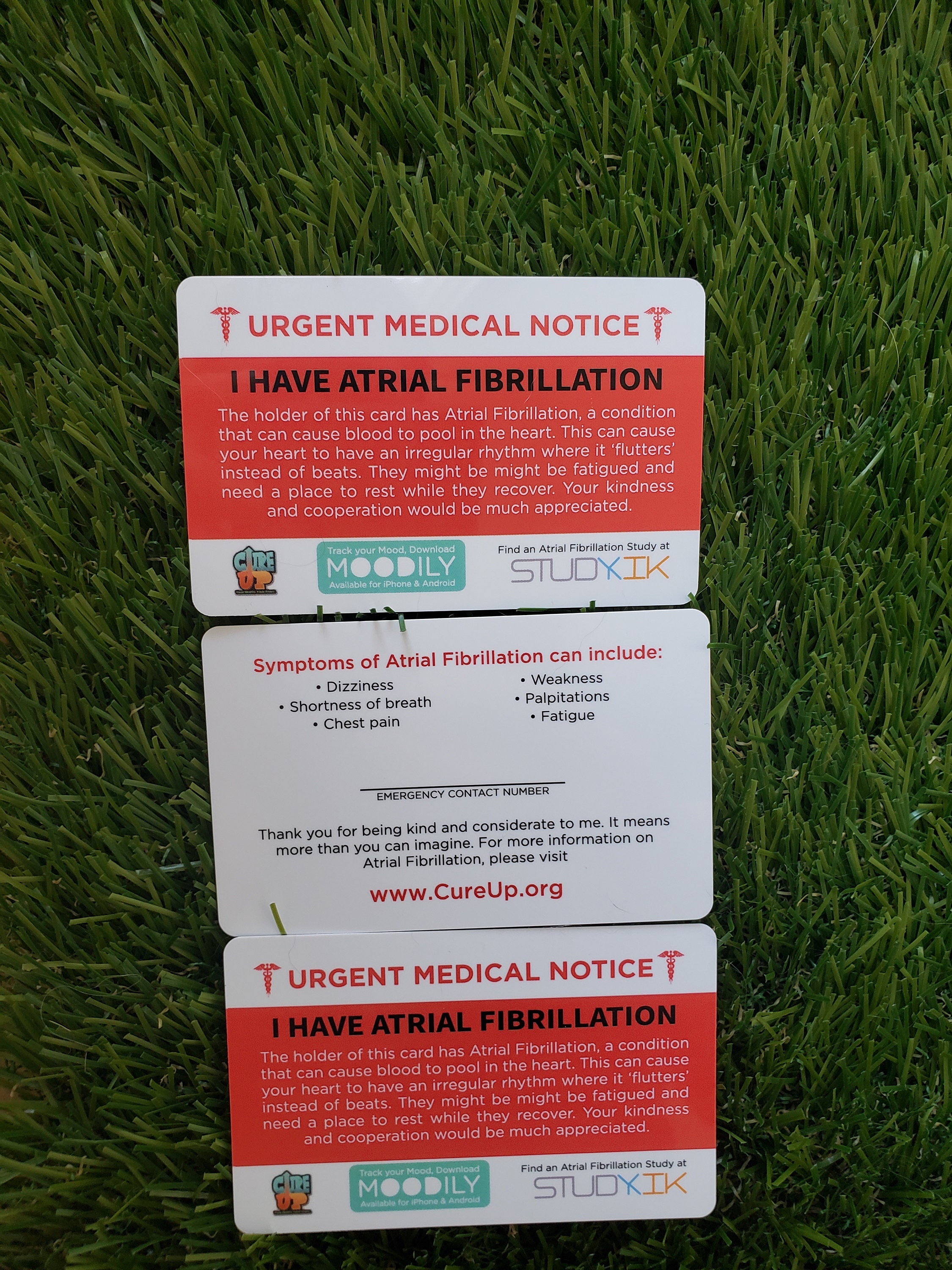 Atrial Fibrillation Card Atrial Fibrillation Emergency Card | Etsy