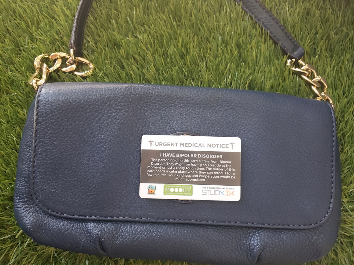 Bipolar Disorder Card Bipolar Disorder Emergency Card | Etsy