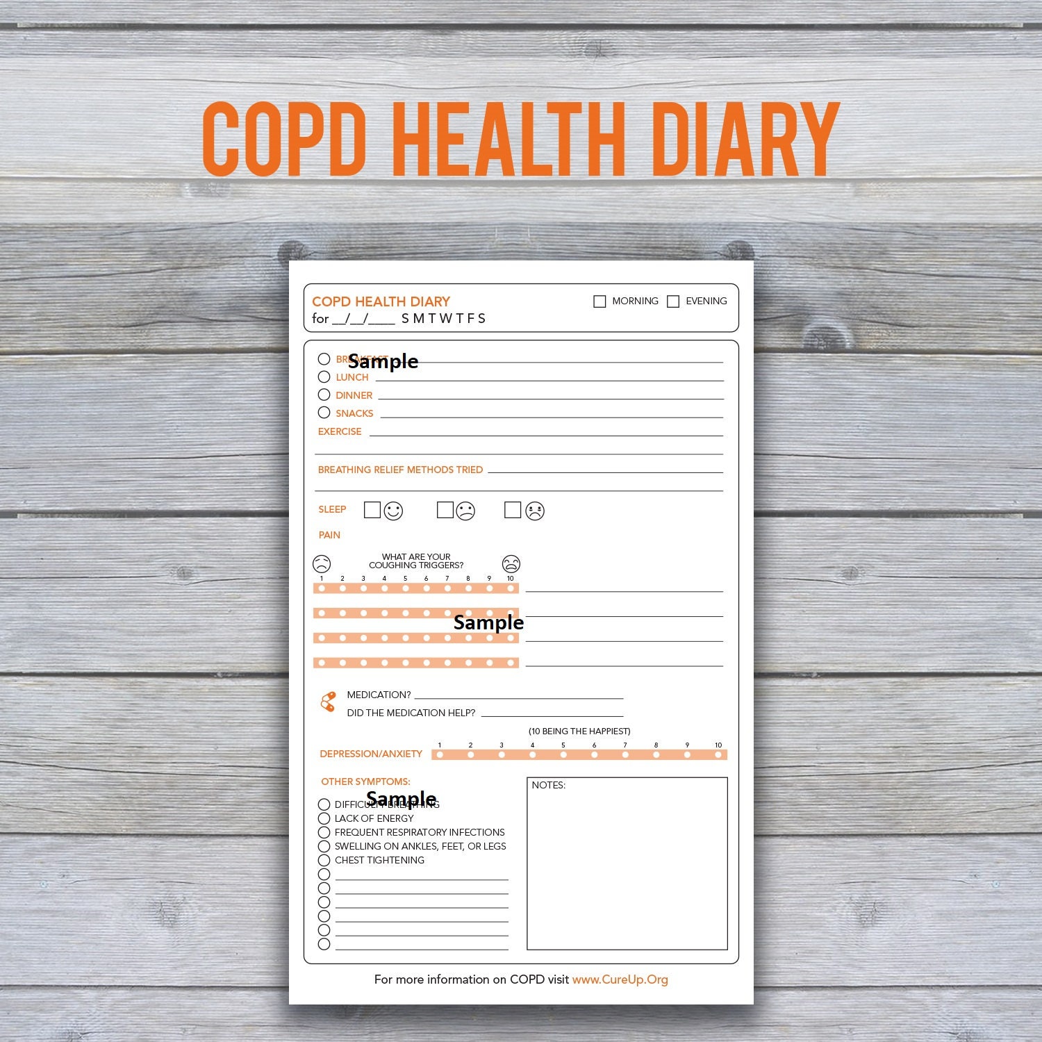 COPD Health Diary - Etsy