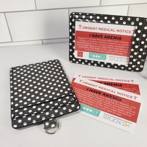 Anemia Card, Anemia Emergency Card, Anemia Medical Card, Anemia Alert ...