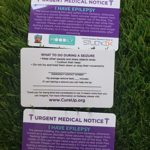 Epilepsy Card, Epilepsy Emergency Card, Epilepsy Medical Card, Epilepsy ...