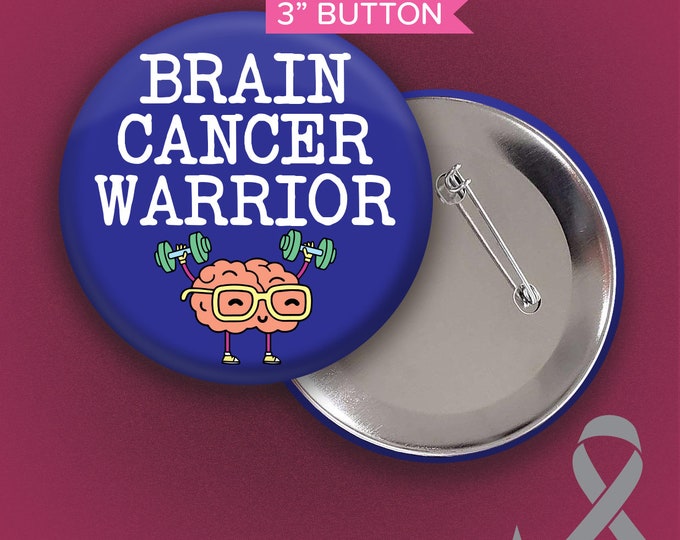 Brain Tumor Awareness Pin, Brain Cancer Awareness Badge, Grey in May ...