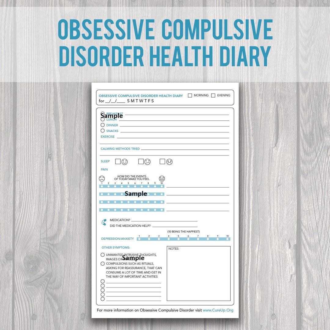 Obsessive Compulsive Disorder OCD Health Diary - Etsy