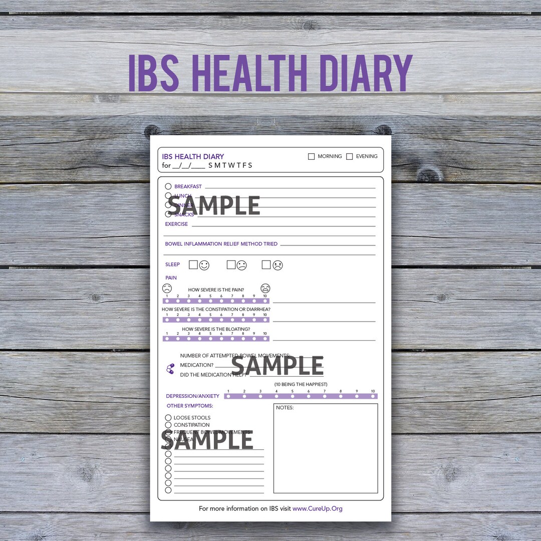 IBS Health Diary - Etsy