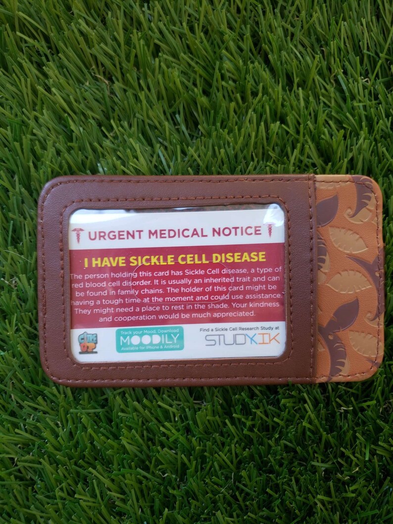 Sickle Cell Card Sickle Cell Emergency Card Sickle Cell - Etsy