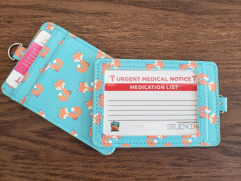 Fox Card Holder Medical Cardholder Credit Card Holder | Etsy