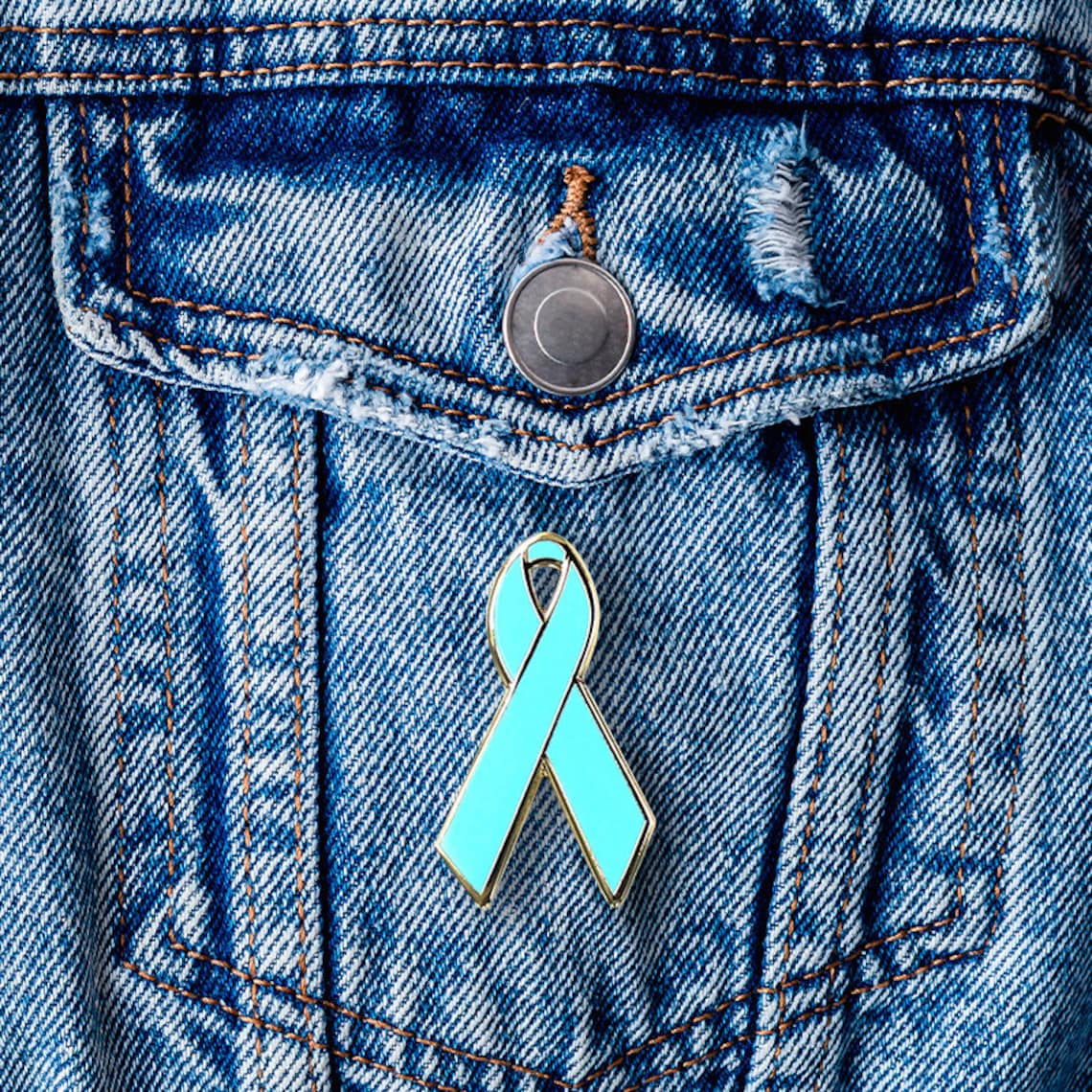 PCOS Awareness Ribbon Pin Polycystic Ovary Syndrome Awareness - Etsy