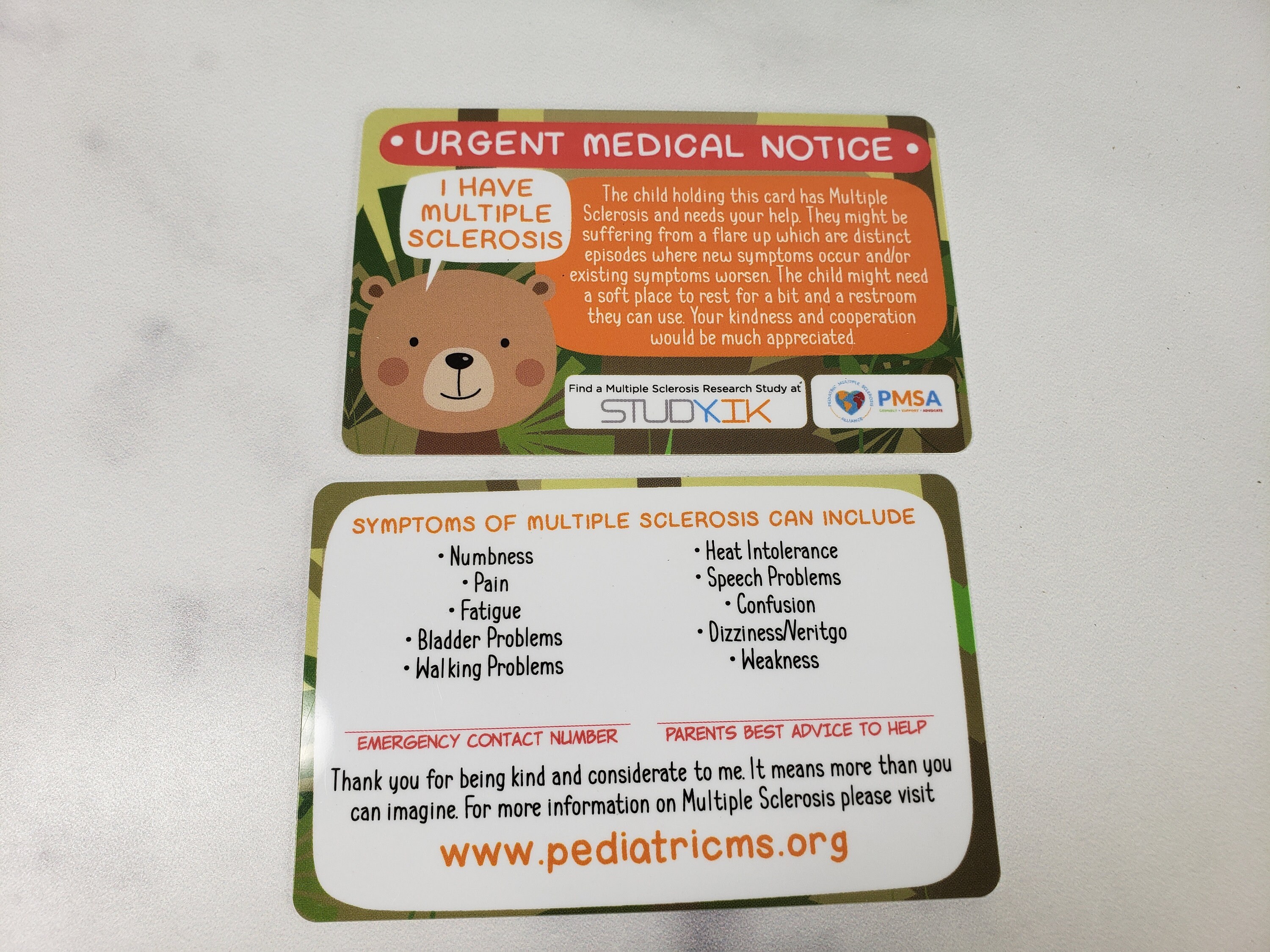 Child Multiple Sclerosis Card Child Multiple Sclerosis | Etsy