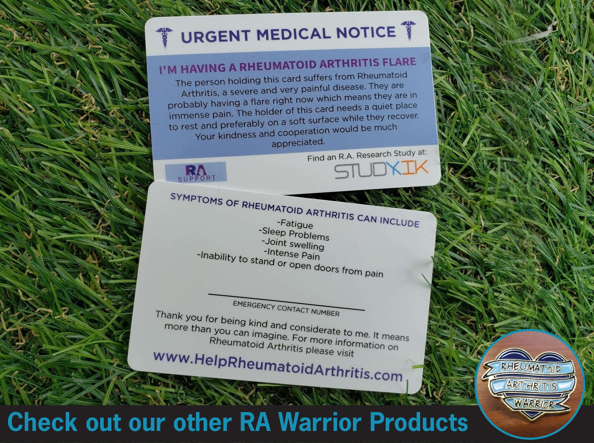 Rheumatoid Arthritis Card Rheumatoid Arthritis Emergency - Etsy UK