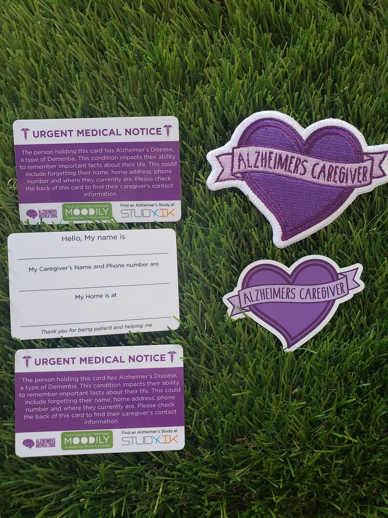 Alzheimer's Disease Card Alzheimer's Card | Etsy