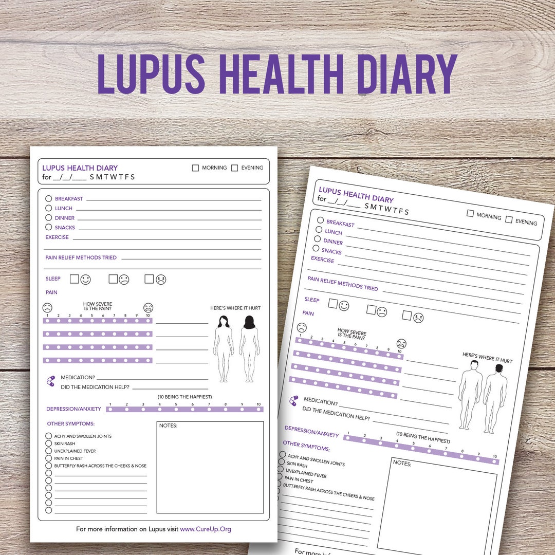 Lupus Health Diary and Tracker - Etsy Hong Kong