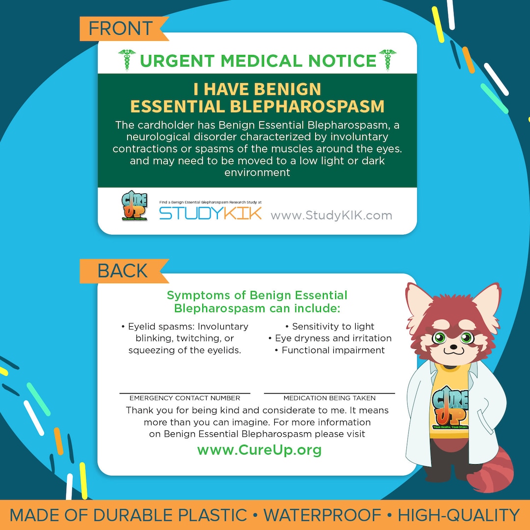 Benign Essential Blepharospasm Card, Benign Essential Blepharospasm ...
