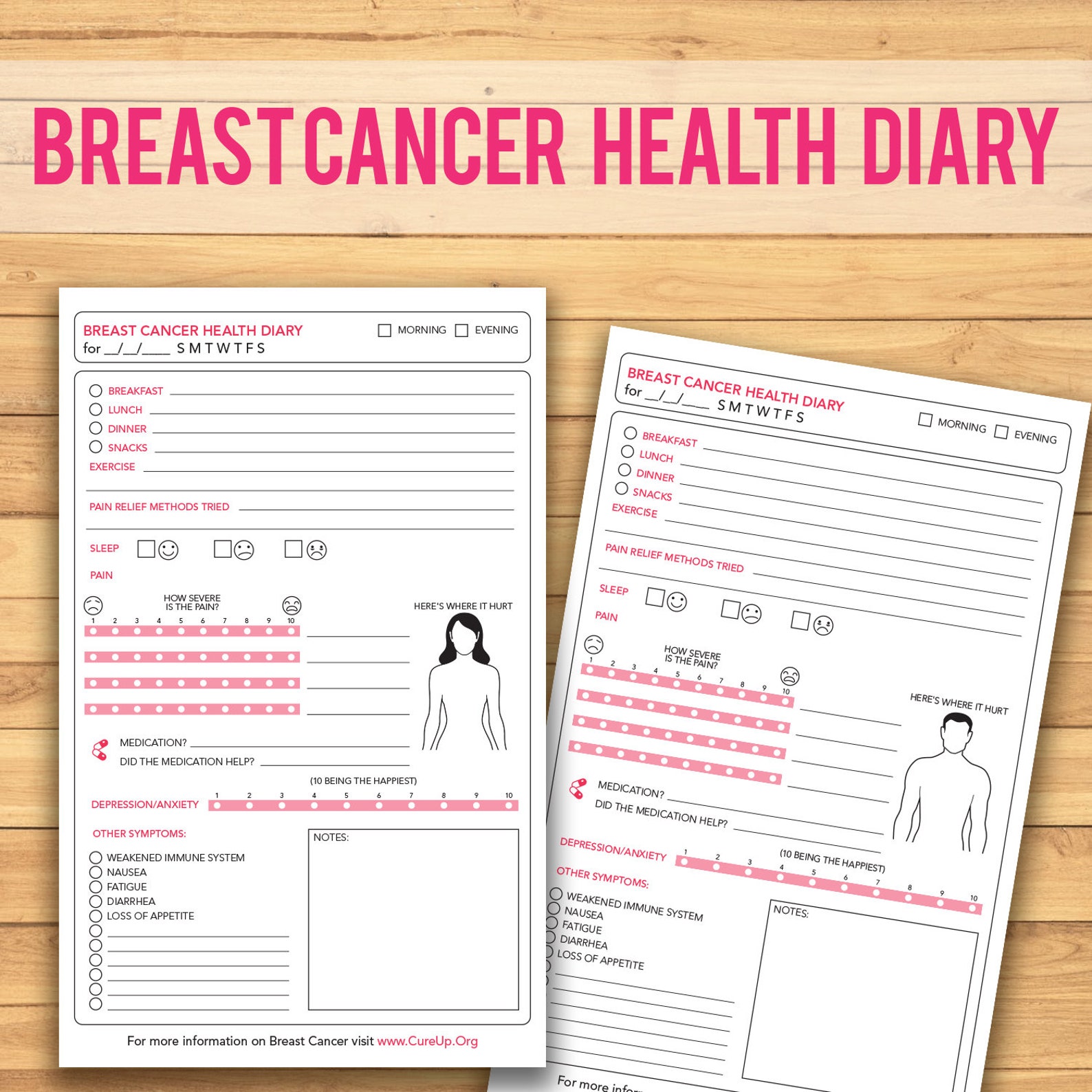 Breast Cancer Health Diary and Tracker | Etsy