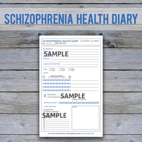 Schizophrenia Worksheet - Etsy
