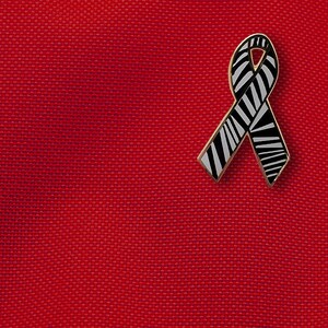 Rare Disease Day Awareness Ribbon Pin - Zebra Ribbon Pin - Etsy