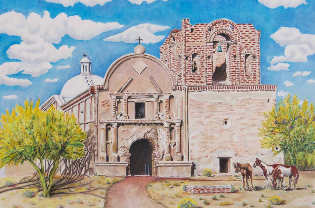 Just Passing By, is a Print of the Iconic Tumacacori Mission in Tubac ...