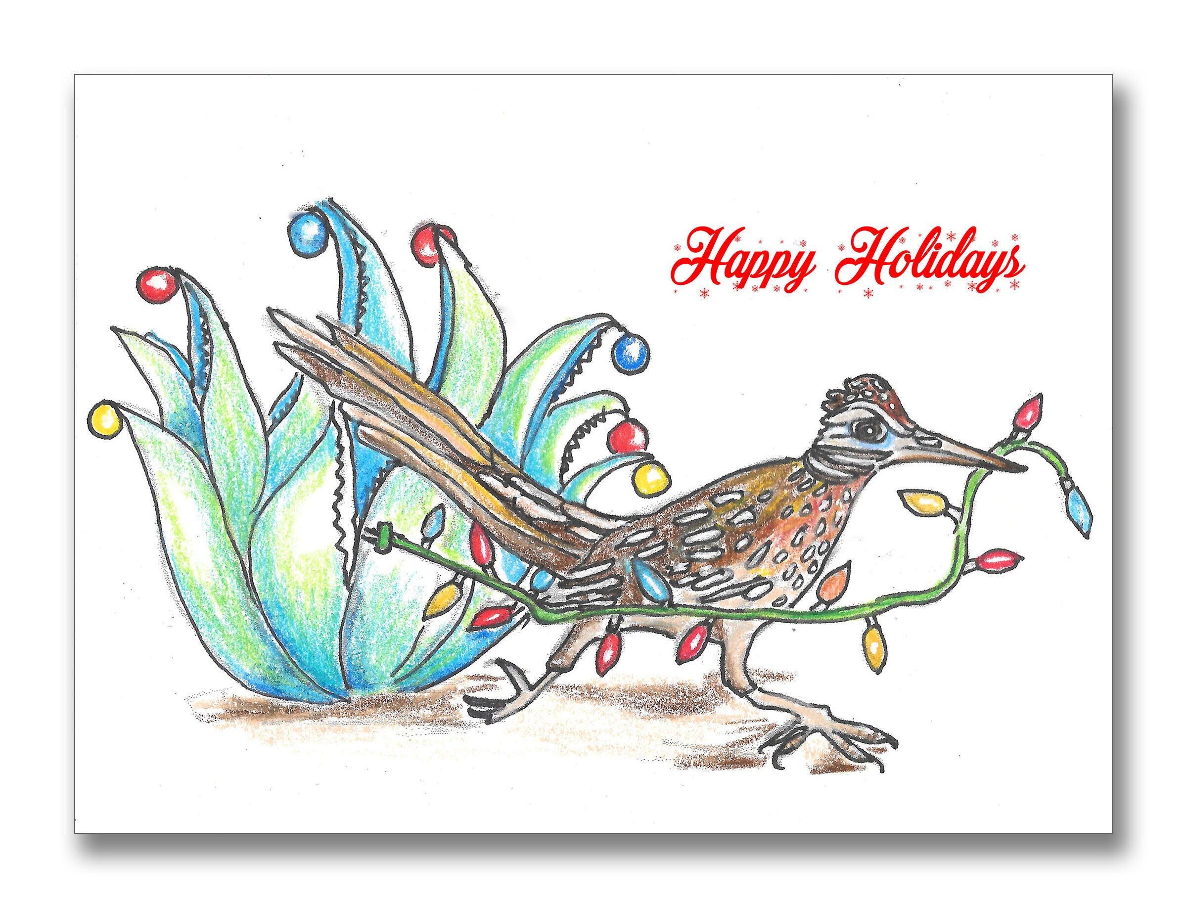Christmas Card Run Away Road Runner - Etsy