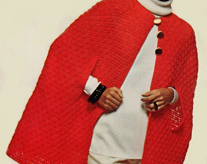 Cape Crochet Pattern, Long or Short Crochet Cape Pattern, Crochet Shawl ...