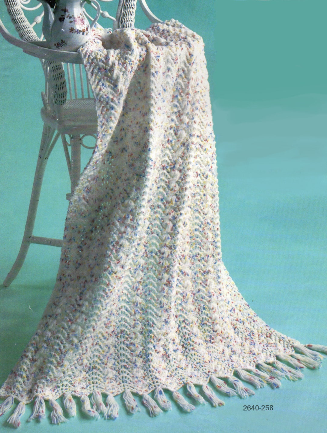 Baby Knitting Pattern, Simple Baby Afghan Knitting Pattern, Ripple ...