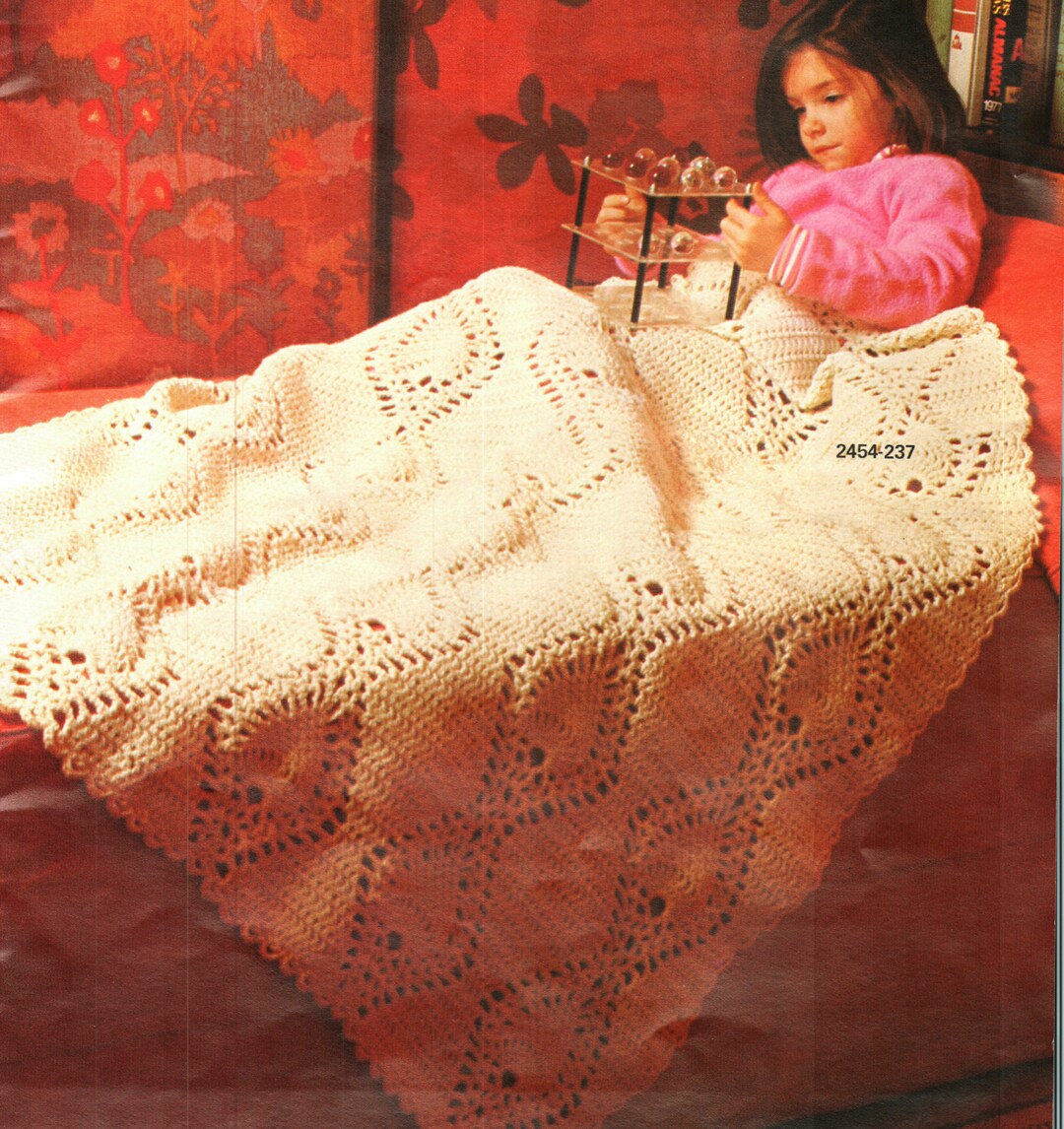 Crochet Afghan Pattern, Pineapple Motif Crochet Afghan Pattern ...