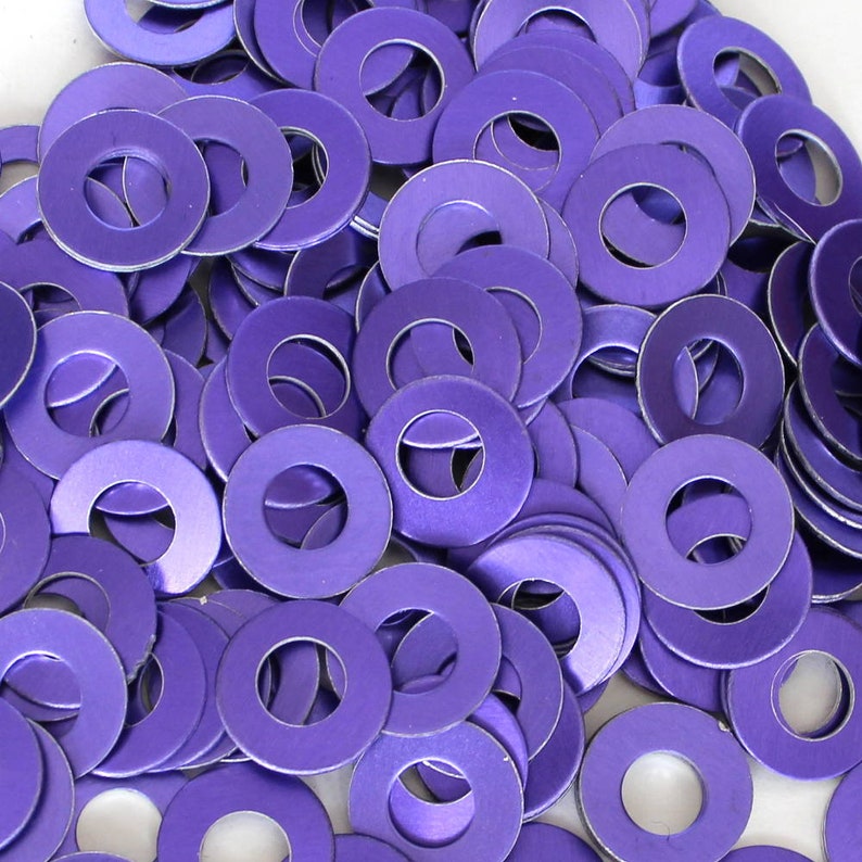 50 Anodized Aluminum Washers; Chainmail Jewelry Supplies, Aluminum ...
