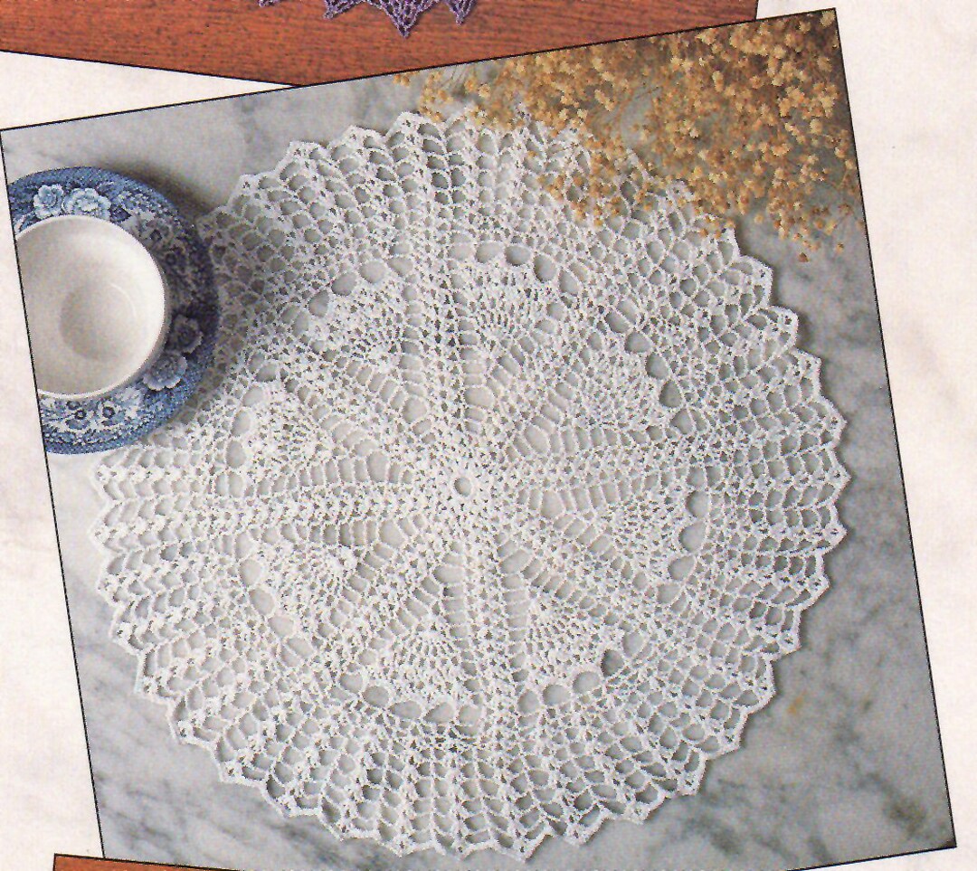 Doily Crochet Pattern, QUICK Fan Doily Pattern, Thread Crochet Pattern ...