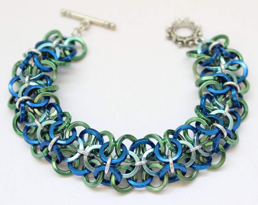 Chainmail Bracelet Pattern PDF Download - Ocean Waves Chainmaille ...