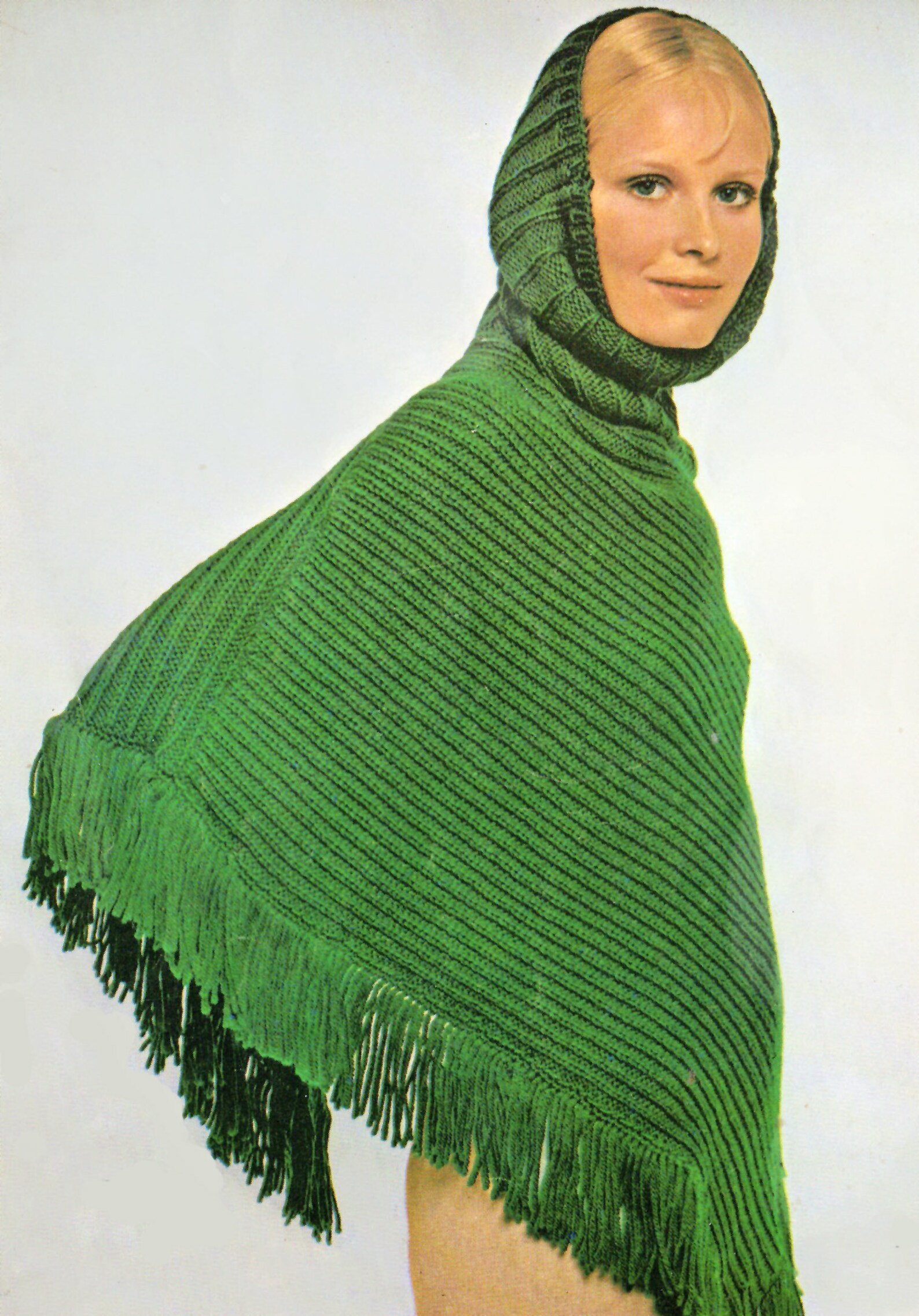 Knitting Pattern, Hooded Poncho Knitting Pattern, INSTANT Download ...