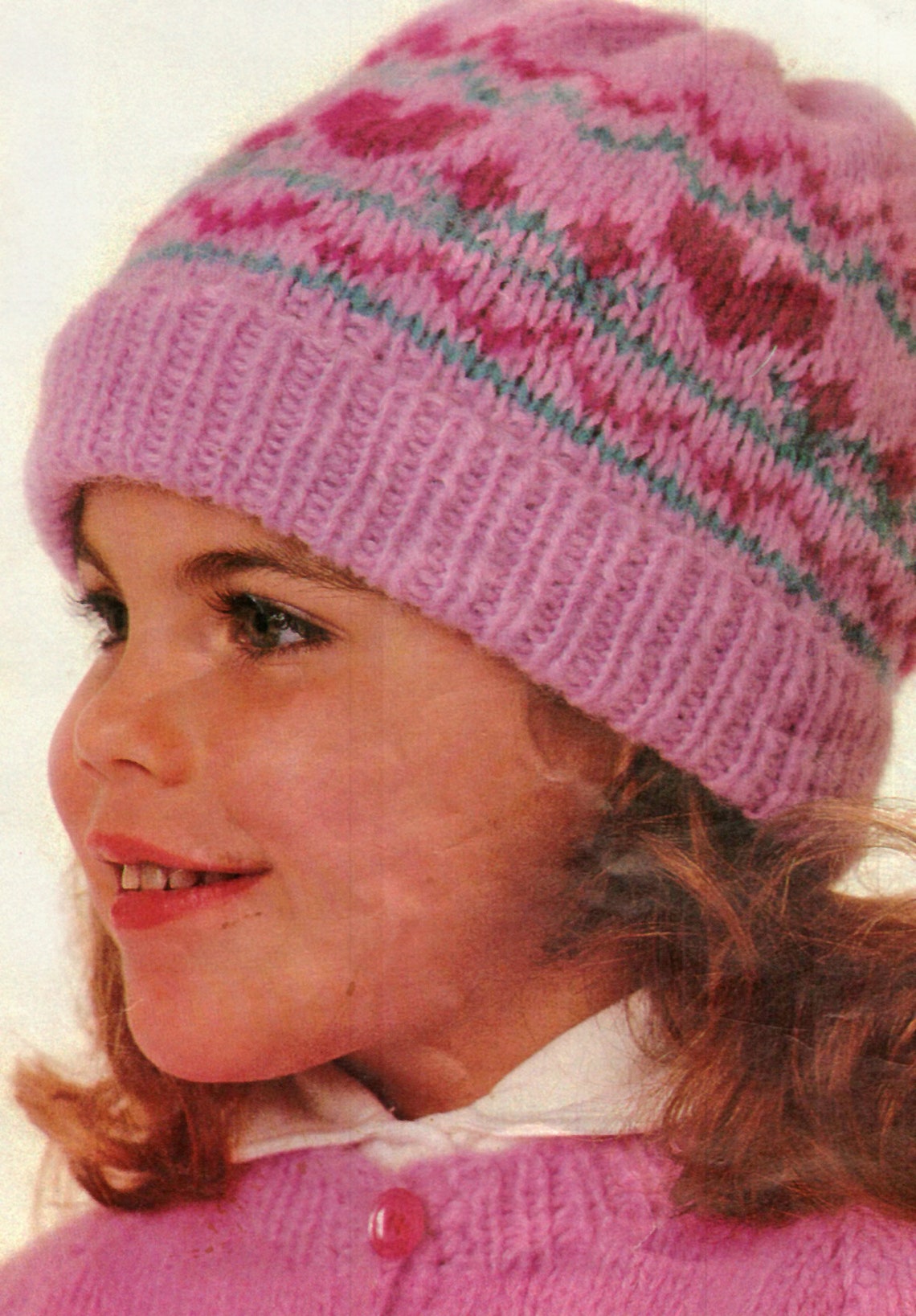 Girls Knitting Pattern, Girls Cardigan Knitting Pattern, Girls Beanie ...