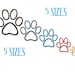 Embroidery Design Paw Print Machine Embroidery Dog Paw Design ...