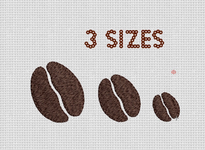 Embroidery Design Coffee Bean Machine Embroidery Coffee Bean Digital ...