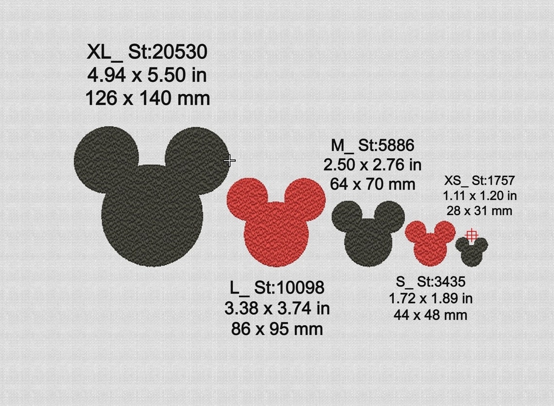 Embroidery Design Mouse Head Embroidery Designs Mouse Machine - Etsy