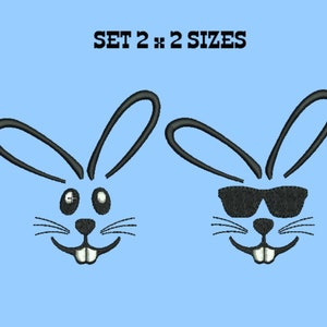 Funny Bunny Embroidery Designs Rabbit SET Embroidery Design Animals ...