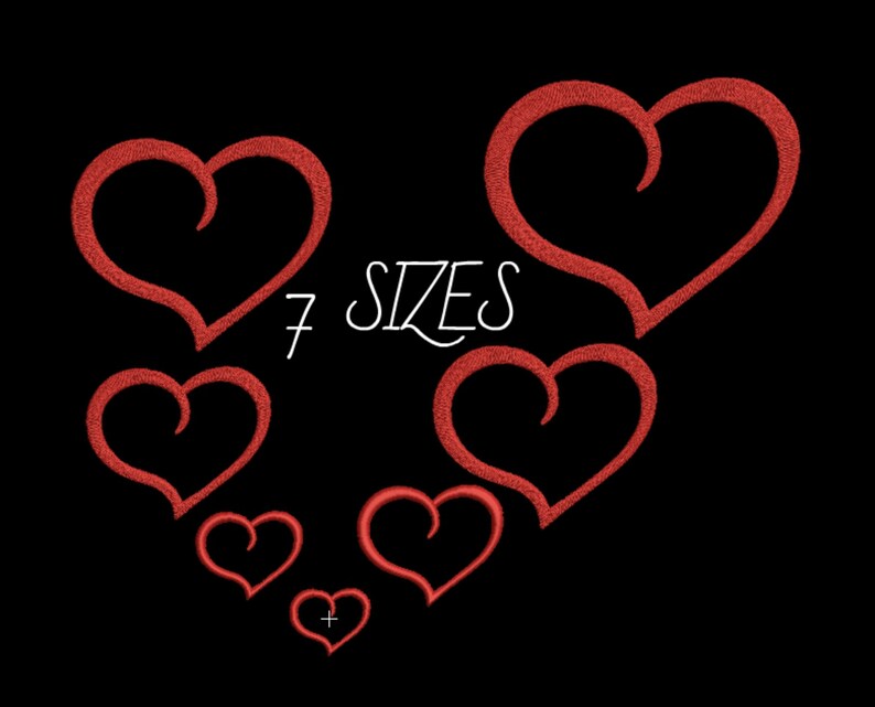 Amour Machine Embroidery Design Heart Embroidery Designs Love - Etsy